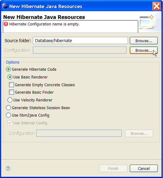 EclipseDatabase - Database Hibernate Resources