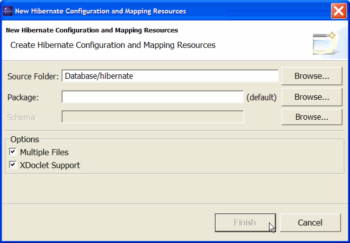 Eclipsedatabase Hibernate Configuration And Mapping Resources