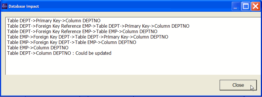 Eclipsedatabase Database Editor Properties Column